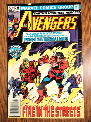 Avengers #206 Newsstand Gene Colan Key FVF 1st Pyron Wonder Man Iron ...