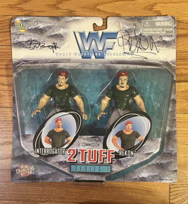RARE AUTO ! WWF WWE Jakks Truth Commission Interrogator Rekon Figures ...