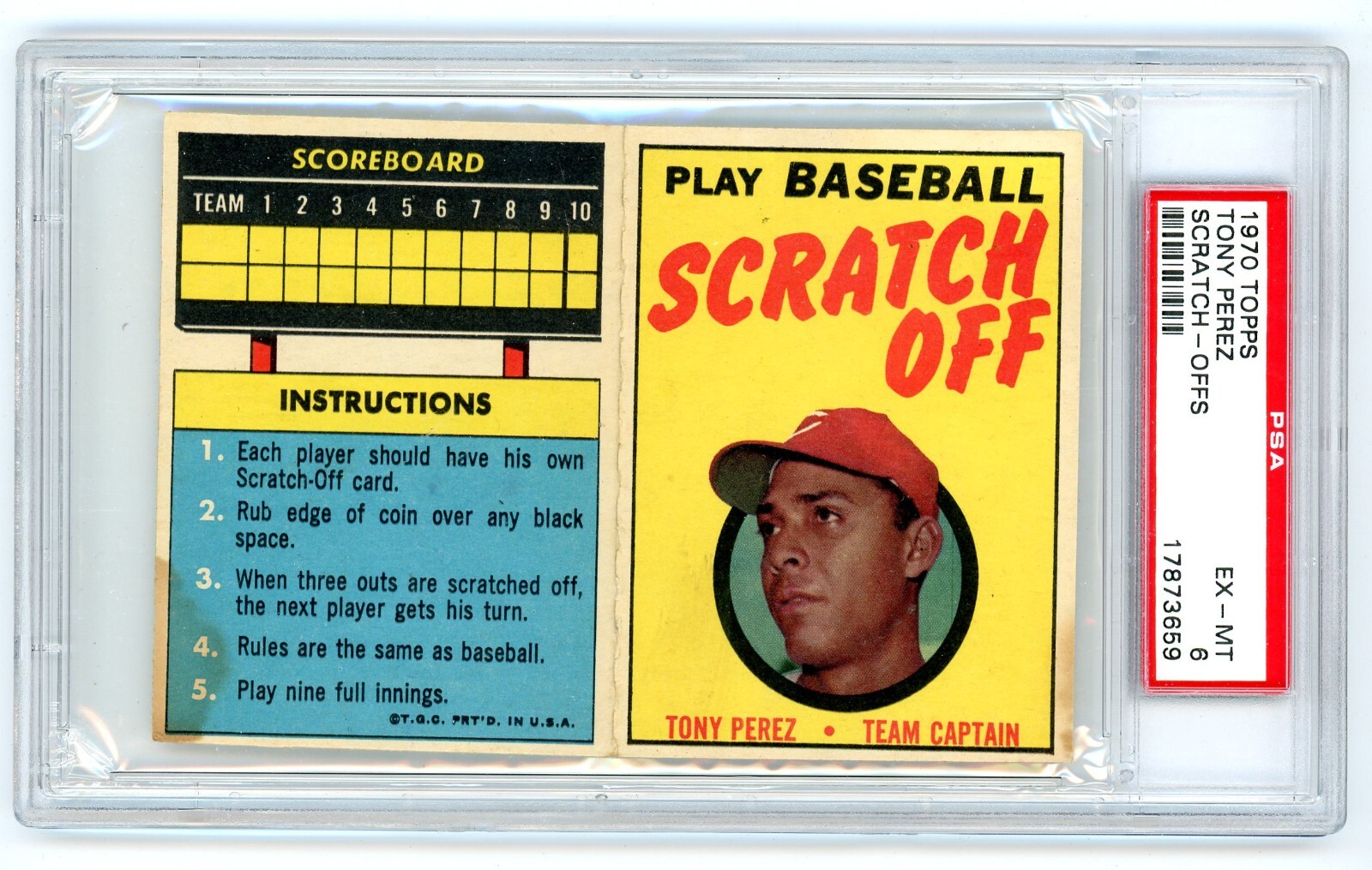 1970 Topps - Scratch Off Tony Perez Scratched for sale online | eBay