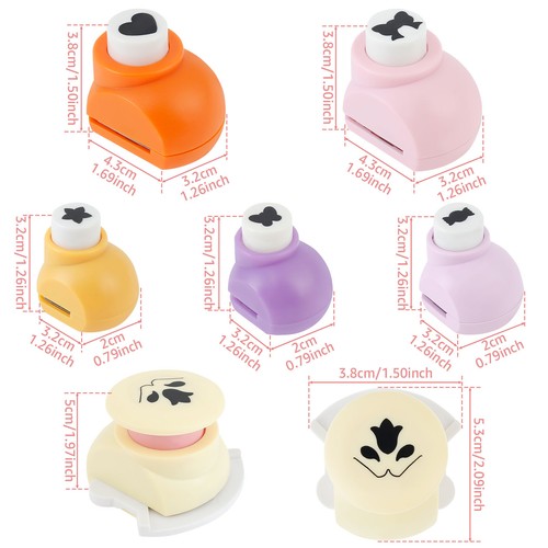 8Pcs Kids DIY Puncher Craft Set Creative Craft Shape Punch Educational ...