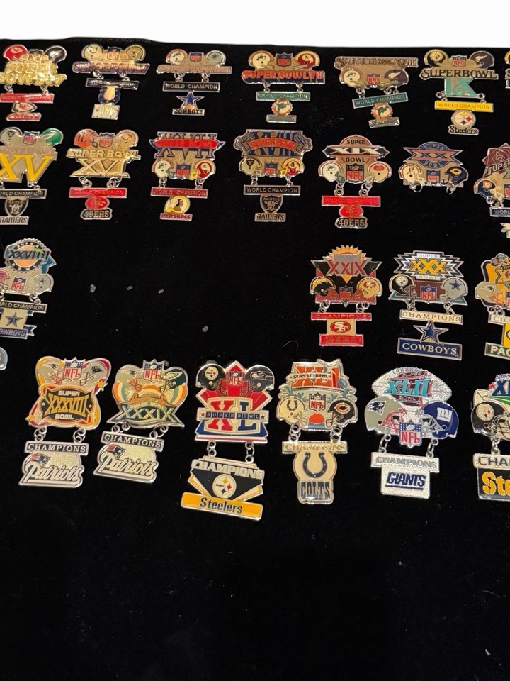 Willabee & Ward NFL Official Super Bowl Pin Collectors Set (48 Pins ...