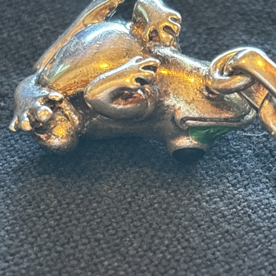 Tiffany & Co. Frog Key Chain in Sterling Silver With Enamel /Pouch Inc ...