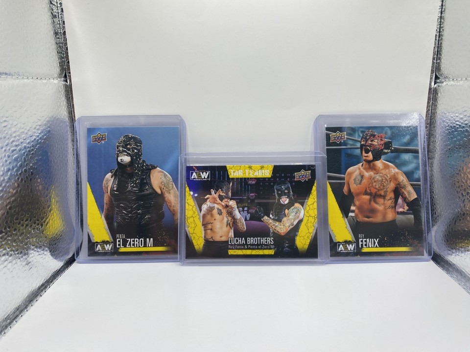 AEW First Edition 2021 [YELLOW PARALLEL] Upper Deck Trading Card Lot Of ...