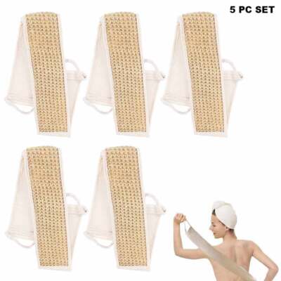 5Pc Double-Sided Exfoliating Cleansing Natural Back Scrubber Fast ...