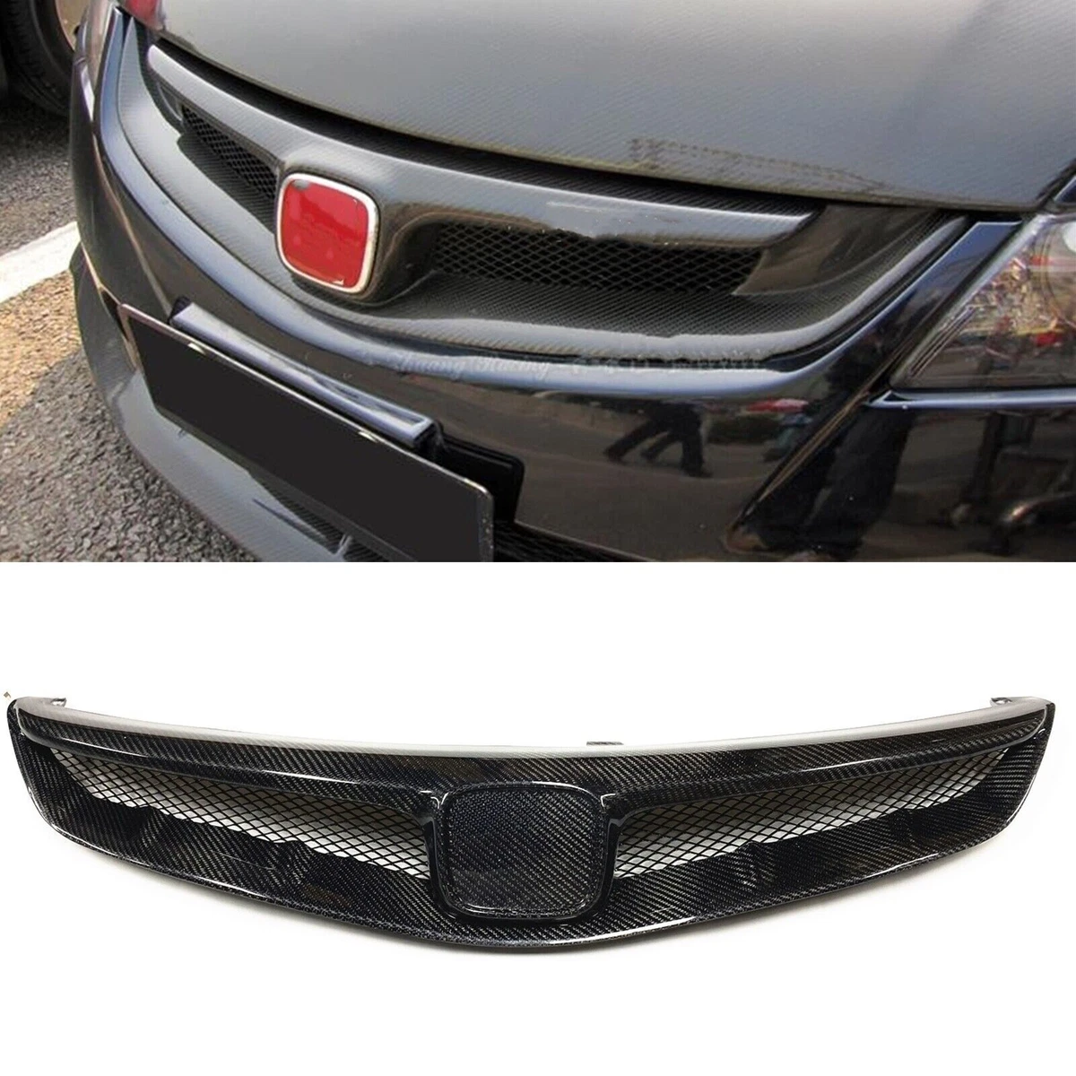 Carbon Fiber Car Front Grille Racing Grills Upper Bumper, 47% OFF