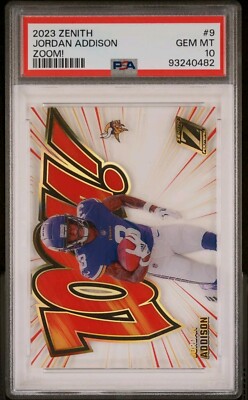 2023 Panini Zenith Jordan Addison Rookie Zoom Case Hit SSP RC Minnesota ...