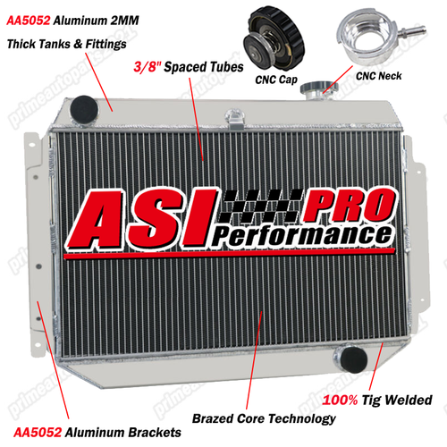 4 Row Full Aluminium Radiator Fits HOLDEN Kingswood Hx Hj Hq Hz V8 ...