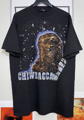 Vintage 90s Star Wars Chewbacca Big Face Movie Promo Shirt XL RARE ...