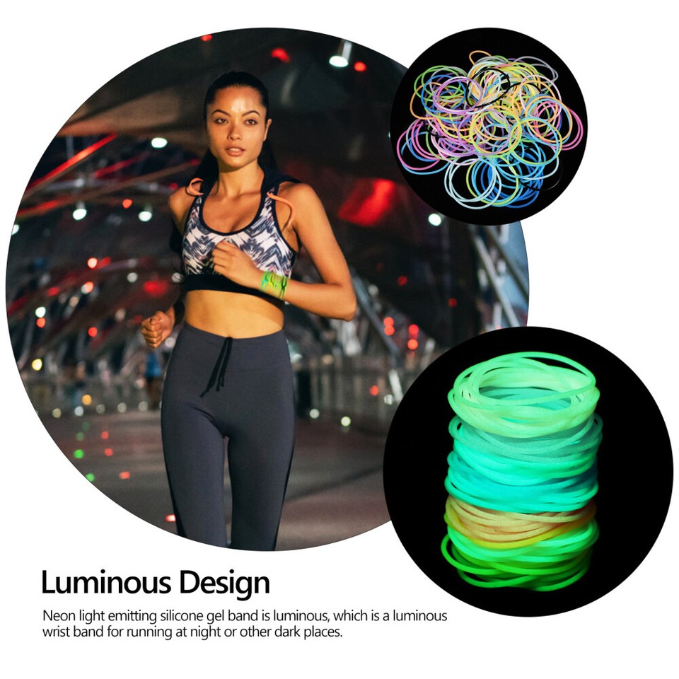 150Pcs Soft Luminous Silicone Bracelets Silicone Charm Bracelet Girls ...