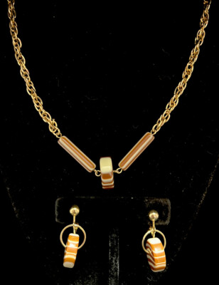 Signed Celebrity Bead & Gold Plated Necklace & Earring Set | eBay