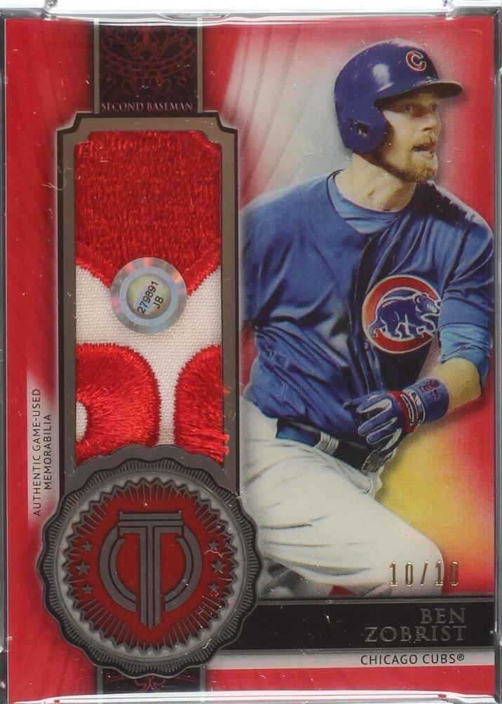 2017 Topps Tribute - Stamp of Approval Relics Ben Zobrist #SOA-BZ Red ...