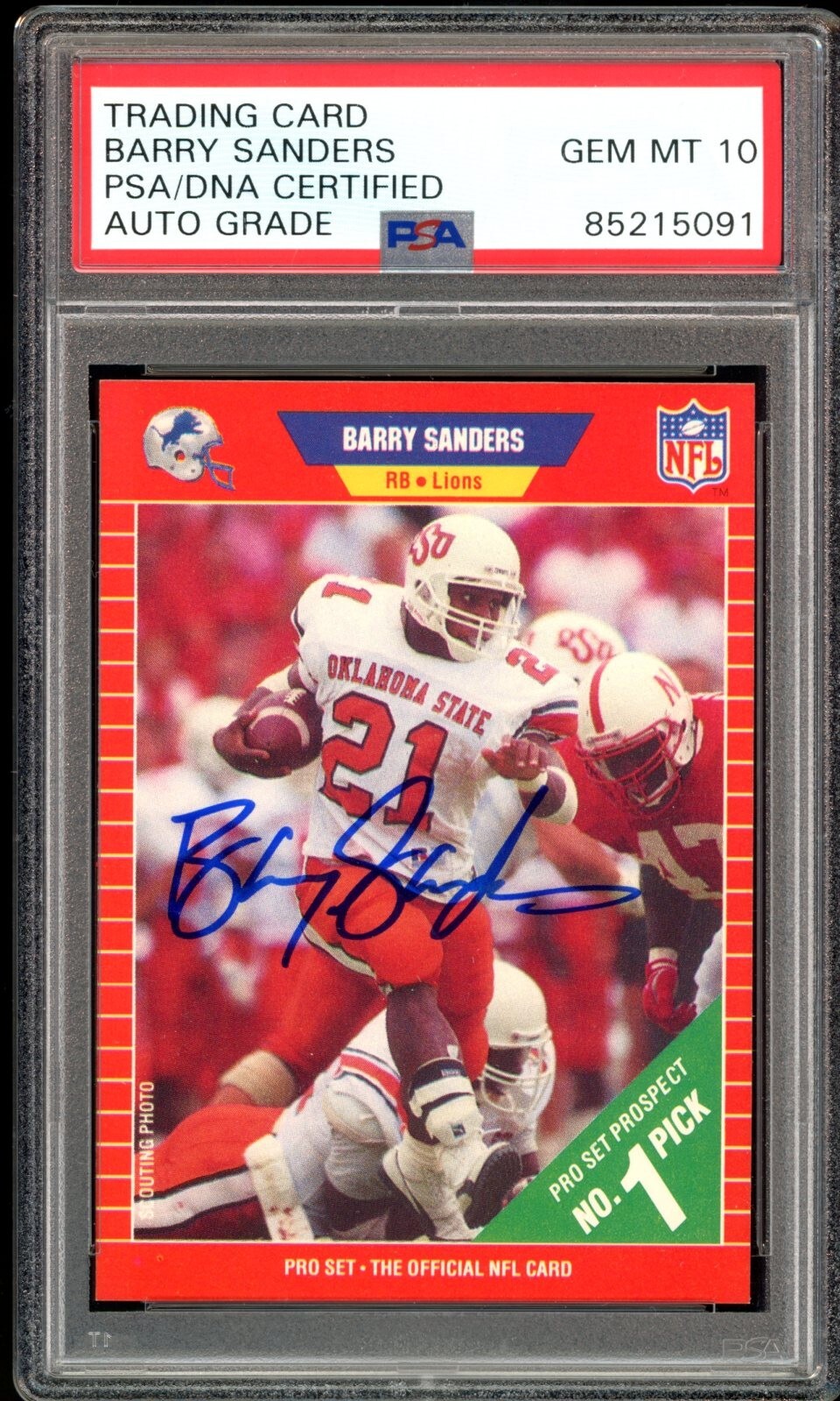 Barry Sanders Autographed Memorabilia | Signed Photo, Jersey ...