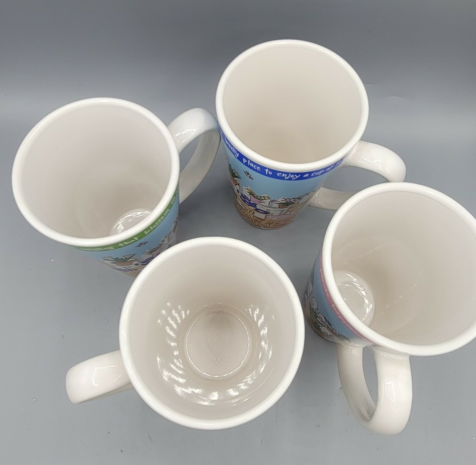 4 Signature Riviera Van Beers Coffee Cup Mug Floral Garden Plant ...