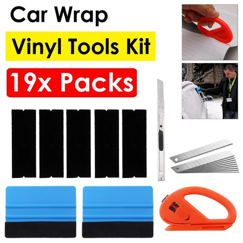 Car Wrap Vinyl Tools Kit 6 Film Wrapping Carbon Fibre Squeegee Safety ...