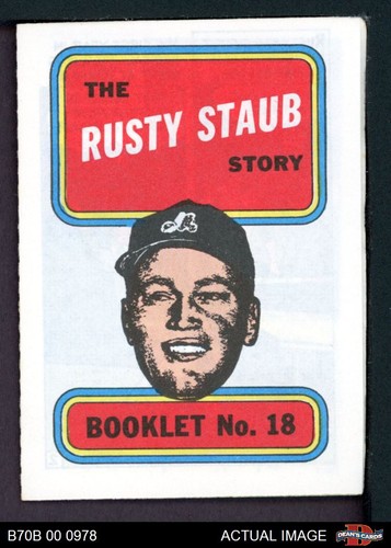 1970 Topps Booklets #18 Rusty Staub Expos 5 - EX | eBay