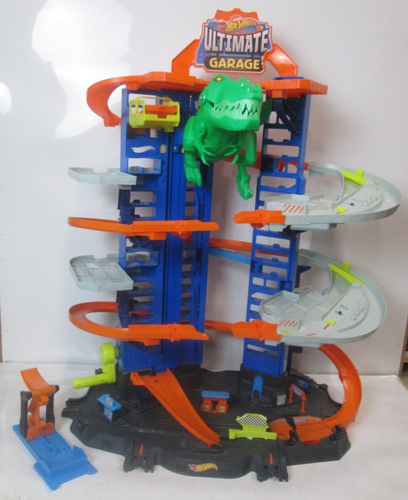 Hot Wheels Ultimate Garage T-Rex Playset Multi Level Race Track No Cars ...