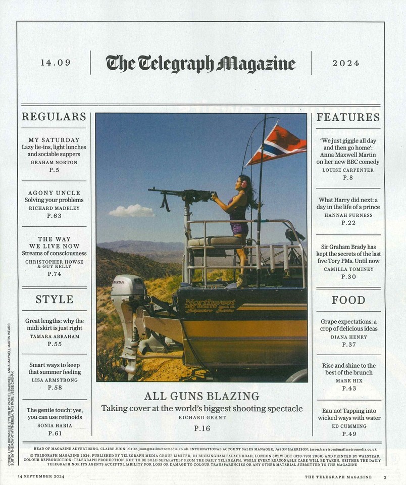 UK Telegraph Magazine: Anna Maxwell Martin, Prince Harry, Graham Norton ...