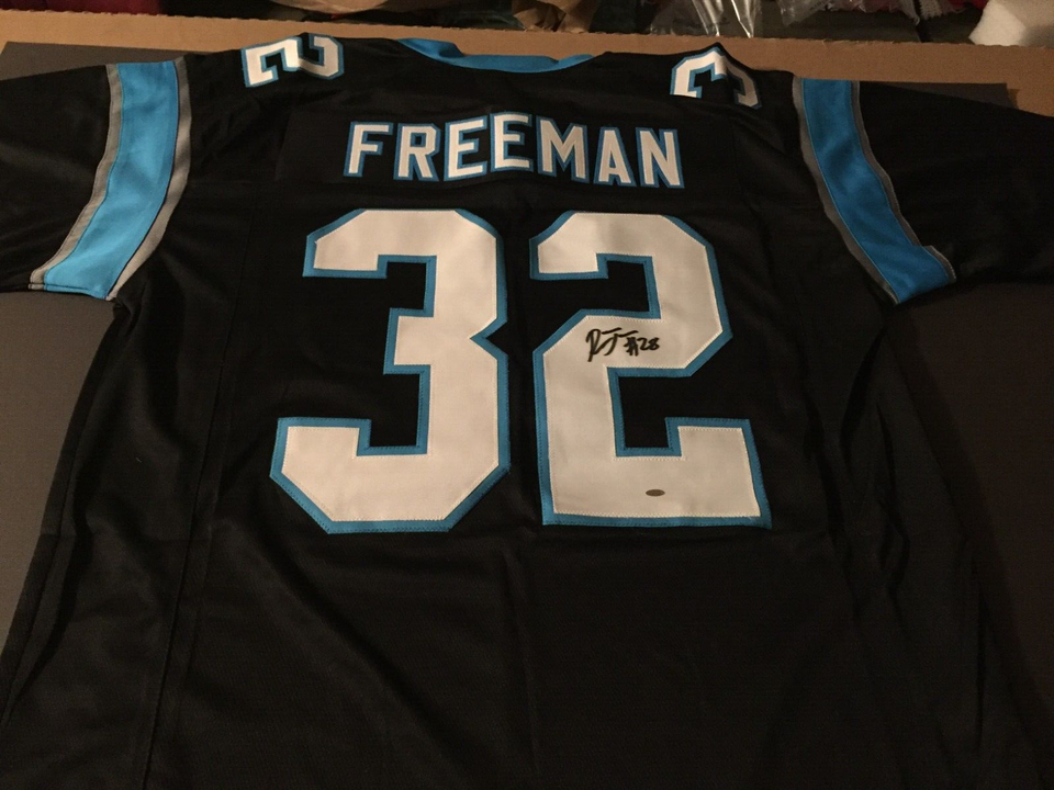 Royce Freeman Autographed Signed XL Custom Panthers Jersey - OK ...