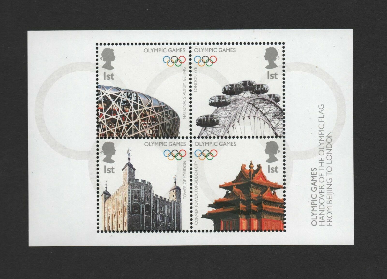 MINT 2008 GB OLYMPIC HANDOVER STAMP MINI SHEET | eBay UK
