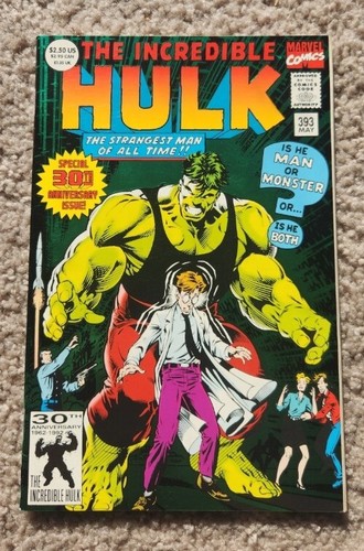 The Incredible Hulk #393 Volume 1-Marvel 30th Anniversary Green Foil ...