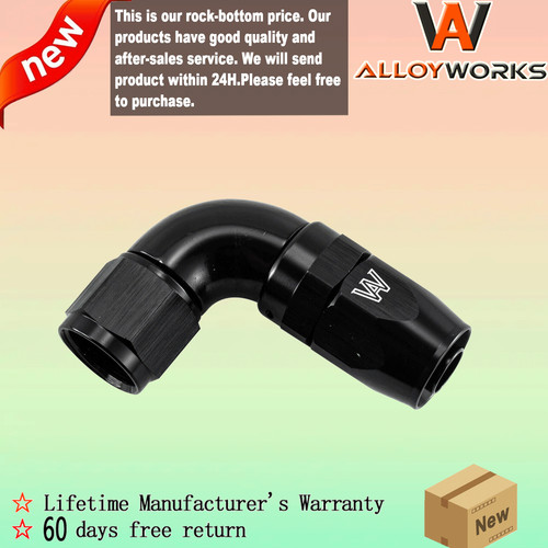 AN10 90 Degree Full Flow Hose End Fitting 100 Series Braided AN 10 AU ...