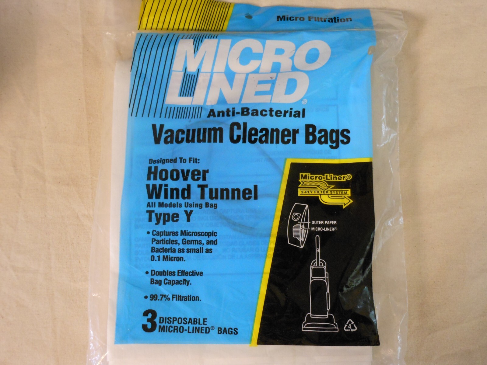 3 NEW Micro Lined Hoover Wind Tunnel all Type Y model Vacuum Cleaner ...