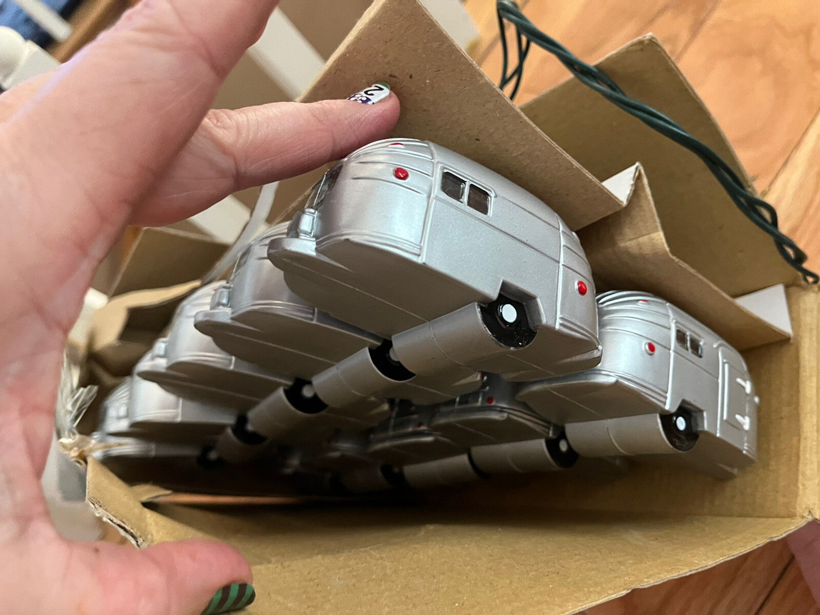 Mini Airstream Trailer String Of 10 Light Set Camper RV 10' Long Indoor ...