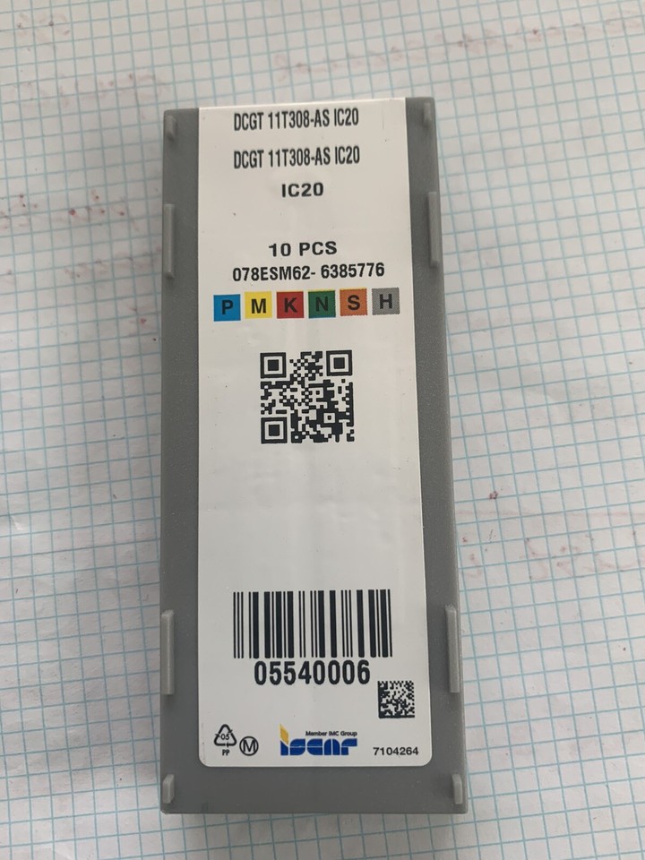 DCGT 11T308-AS IC20 for aluminum 10pcs ISCAR | eBay