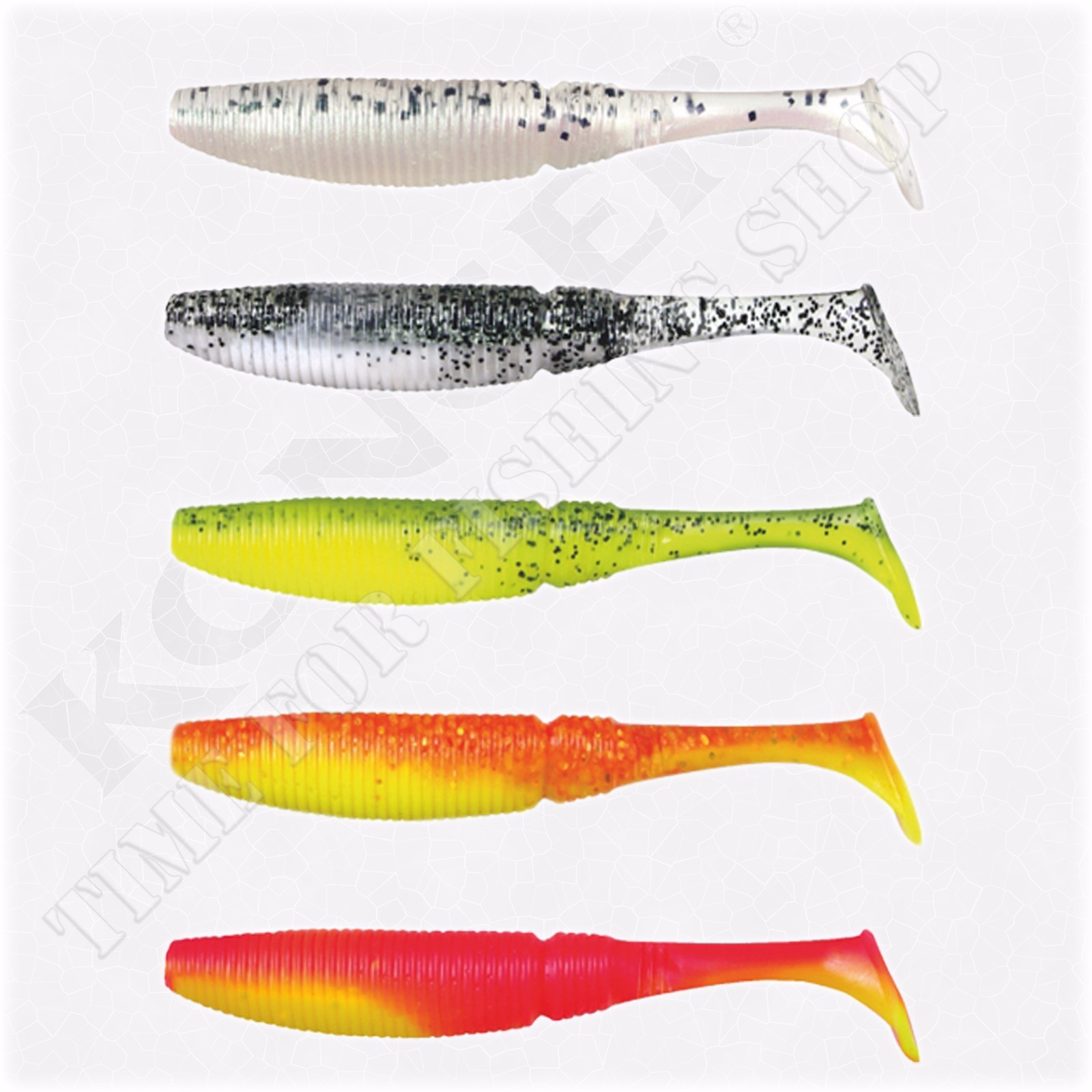 Drop Shot Fishing Soft Lure 5cm 2'' Hooks Baits Perch Kopyto Grub Micro ...