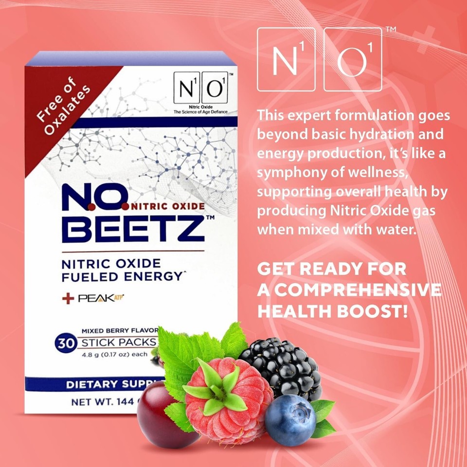 N.O. Beetz Nitric Oxide Supplement | Enhance Hydration, Cellular Energy ...