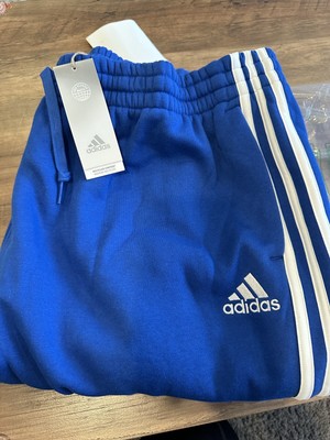Adidas Tapered-Cuff 3-Stripe Joggers Men's Size 3XLT Blue Sweat Pants ...