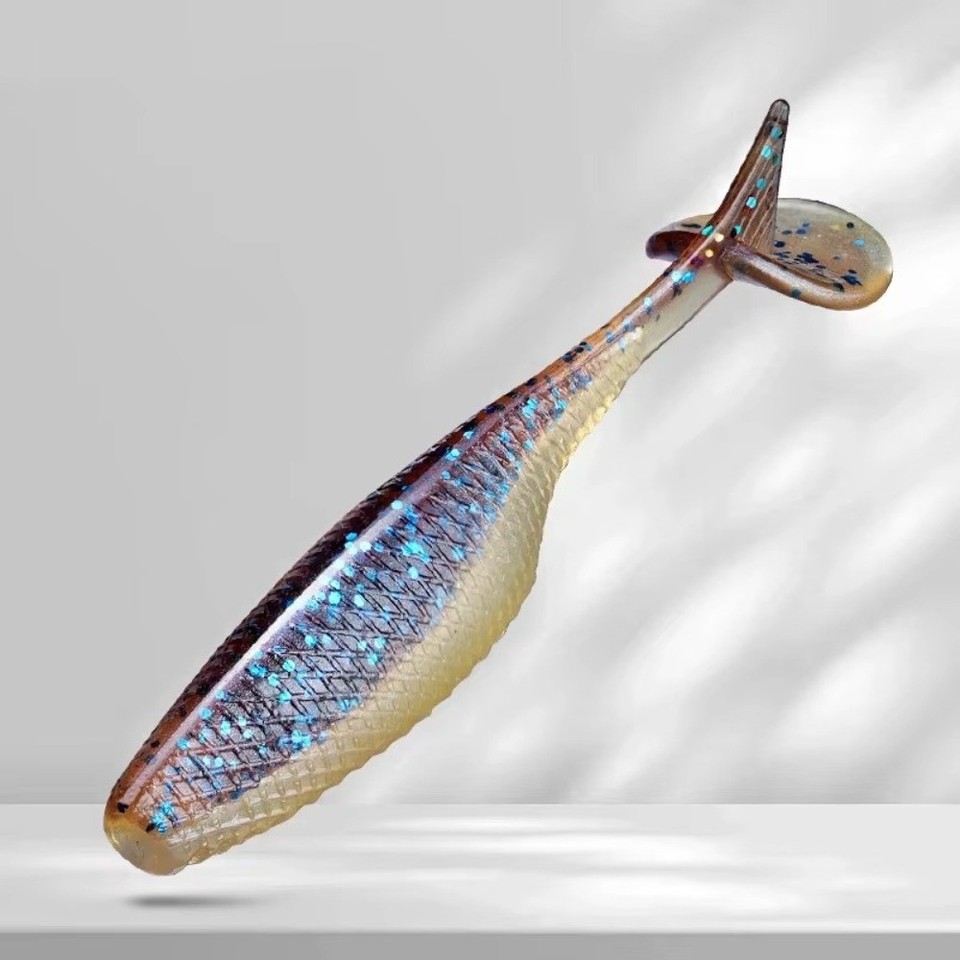 T-Tail Design Slow-Sink Bait Soft Material Tail Flick Fishing | eBay ...