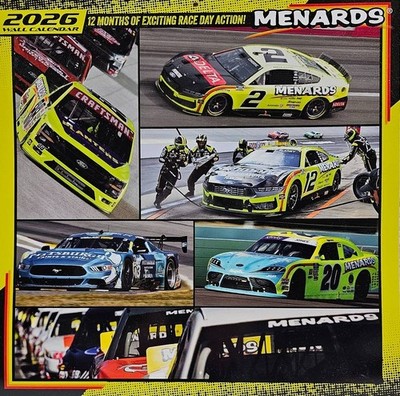 ONE (1) New 2026 Menards Color Calendar NASCAR Trans Am Series Racing ...