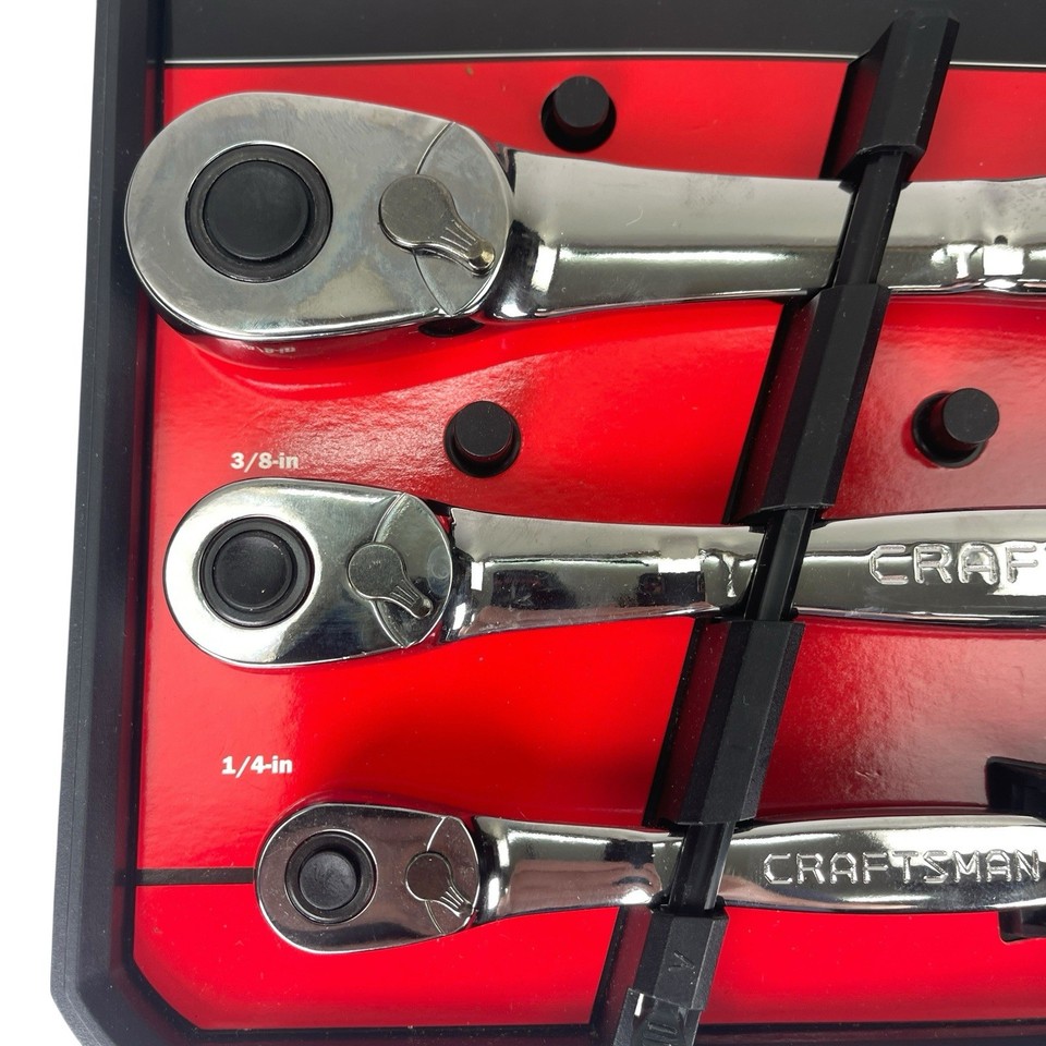 NEW Craftsman 3 Piece Next Generation Ratchet Set Polished Thin Profile ...
