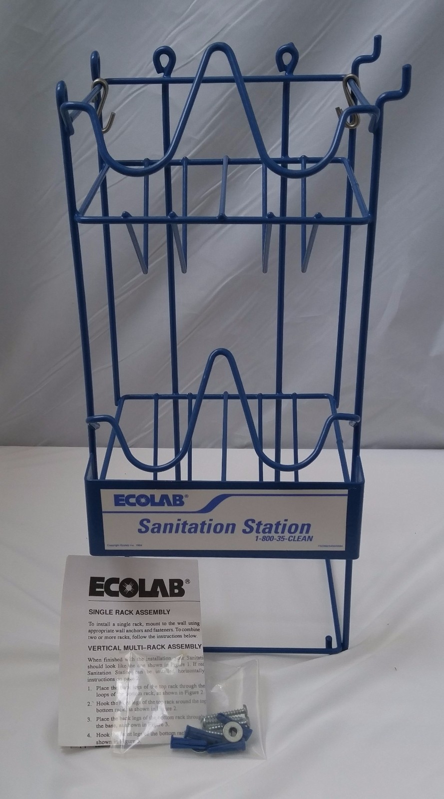 ECOLAB Wire Caravan Rack / Sanitation Station for Cleaning/Bathroom ...