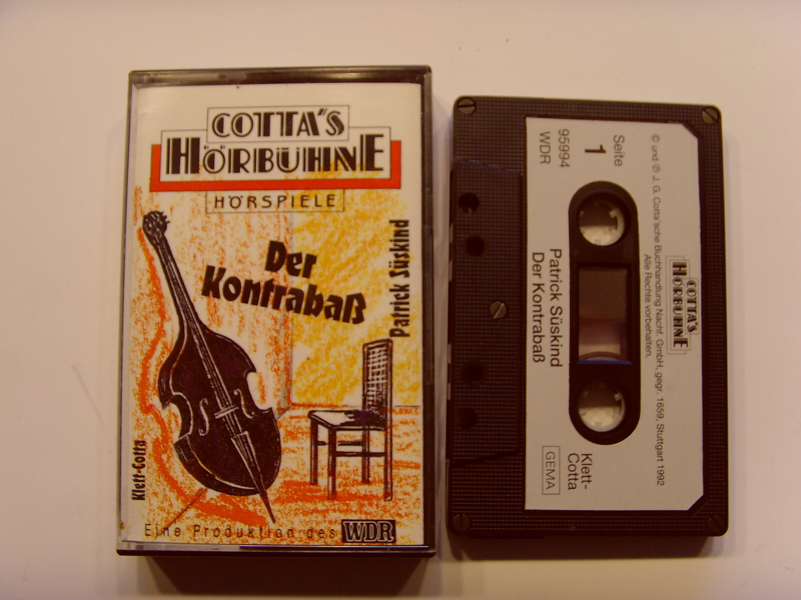 MC Kassette Cotta´s Hörbühne, Patrick Süskind, Der Kontrabaß, Klett WDR ...