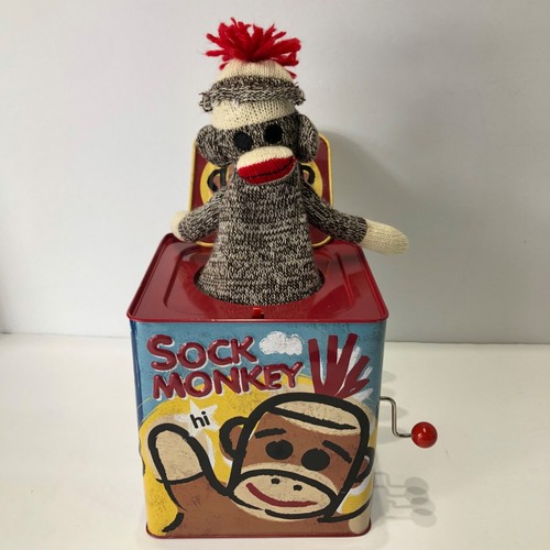 Schylling Jack in the Box Sock Monkey & You Windup Fun Collectible Toy ...
