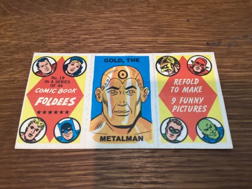 1966 TOPPS COMIC BOOK FOLDEES #19 GOLD THE METAL MAN /CRIMINAL/LEO THE ...