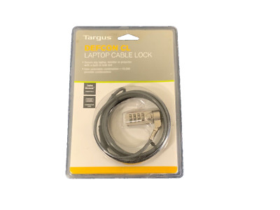 Targus DEFCON CL Laptop Computer Cable Lock - Resettable 4 Digit-Code ...