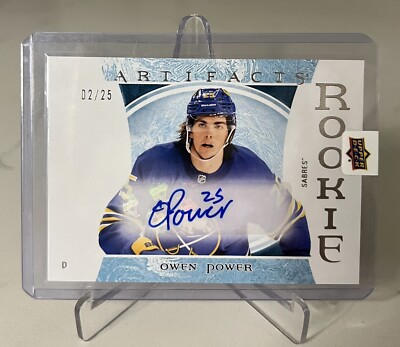 2022-23 UD Artifacts Owen Power Rookie Auto Horizontal Variant /25 #SP5 ...