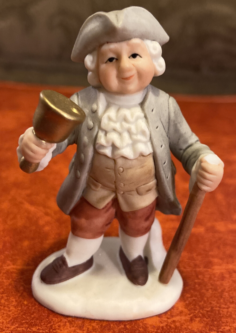 Lefton Vintage 1992 Colonial Village Christmas Bell ringer Ben Figure ...