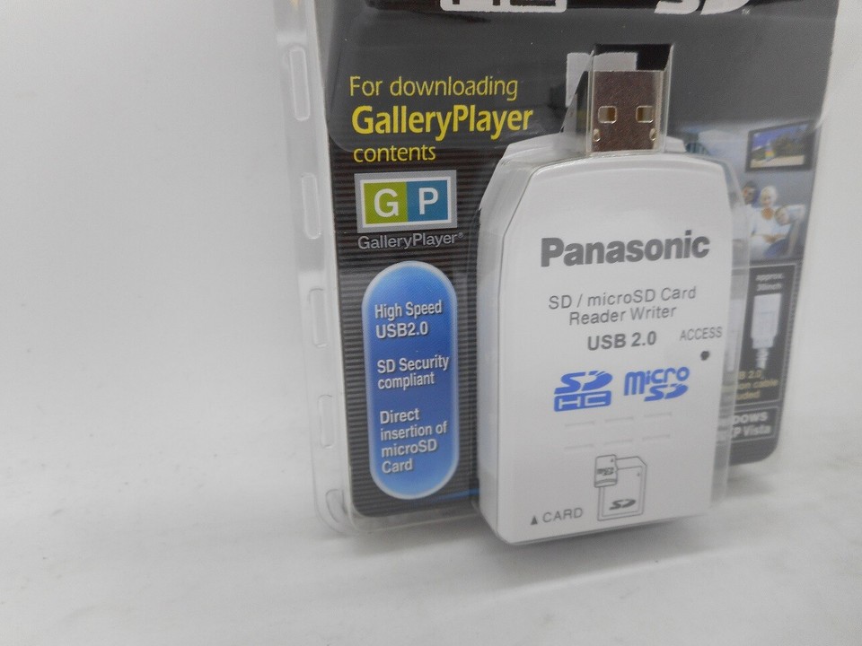 Panasonic USB 2.0 Reader Writer for SD/SDHC/MicroSD Card New ...