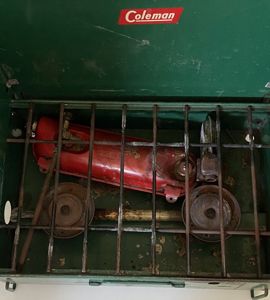 VTG Coleman Camp Stove Model Gasoline 425B Two Burner 1954-1961 w/Box ...