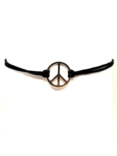 CND Peace Sign Necklace Pendant Extinction Rebellion Choker Cord Boho ...