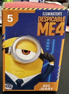 McDonald's 2024 DESPICABLE ME 4 Toy - #5 Avl Jerry Minion Figure Happy ...
