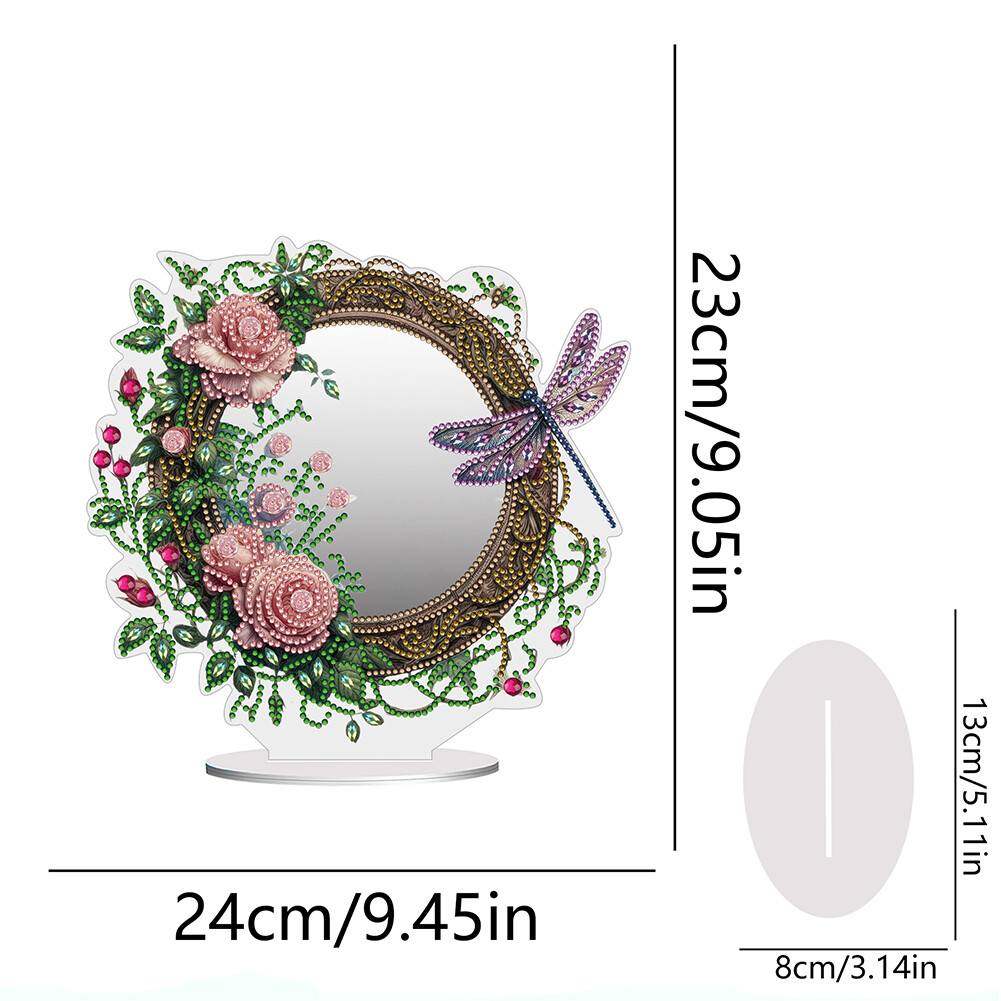 Acrylic Bee Sunflower DIY Diamond Art Mirror Crystal Diamond Art ...