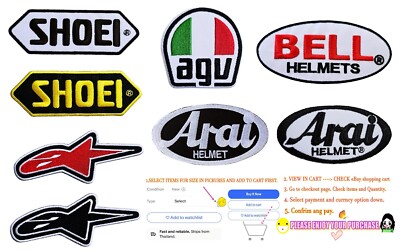 Helmets-Racing Motocycl- Patches 0Iron,Sew(Select options) Thai by USPS ...