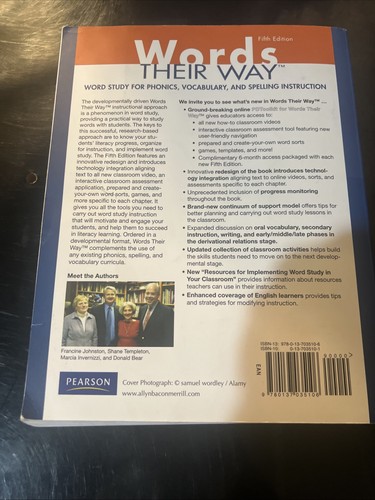 Words Their Way: Word Study for Phonics, Vocabulary, and Spelling ...