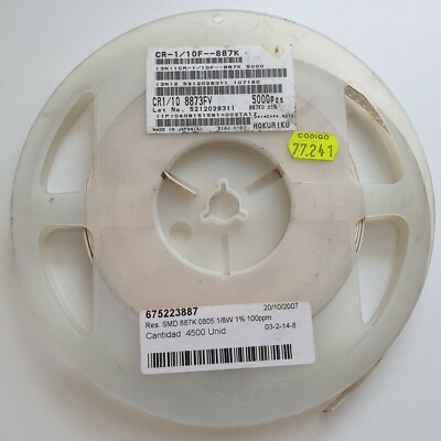 10 x 887K 1/8W 1% 100PPM SMD HOKURIKU RESISTOR. (R336 ...