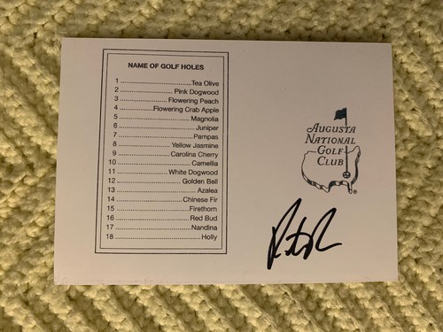 Patrick Reed Signed Masters Scorecard Autographed PGA Golf Legend | eBay